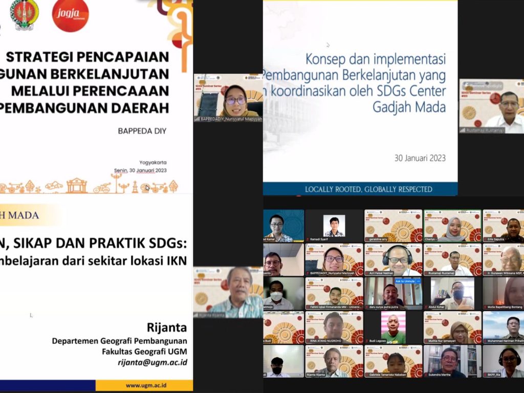 Sustainable Development Goals (SDG’s) Seminar Series #85 “Strategi Pencapaian Pembangunan ...